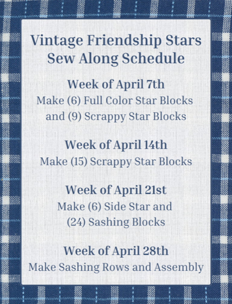 VINTAGE FRIENDSHIP STARS SEW ALONG: WEEK ONE | Fresh Figs