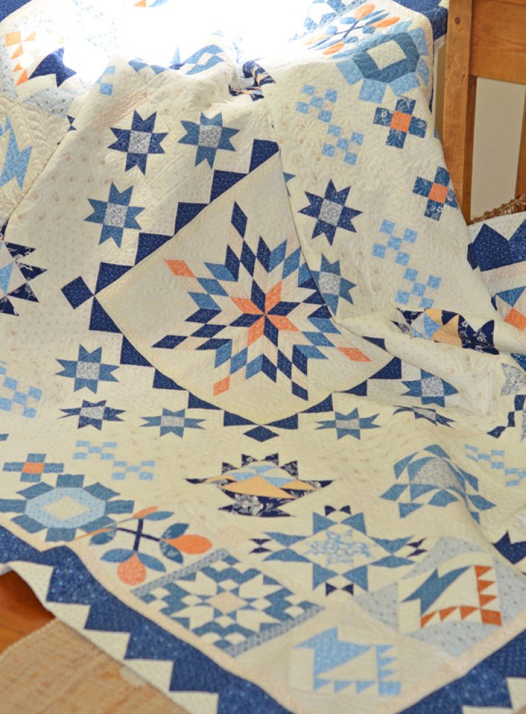 STONEWASHED SUNSET BLOCK-OF-THE-MONTH FULL QUILT REVEAL | Fresh Figs